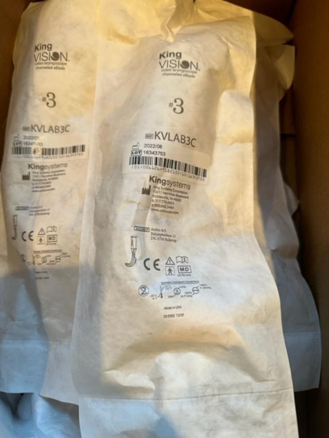 Ambu King Vision Laryngoscope Disposable Channeled aBlade – Size 3 - K ...